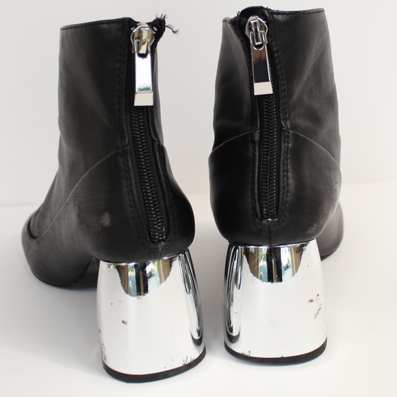 Zara | Shoes | Zara Trf Ankle Boots Mirror Block Heel Size 6 | Poshmark